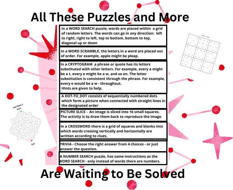 150 Puzzles - HUGE ACTIVITY BOOK - Instant Download Digital Print Pdf ...