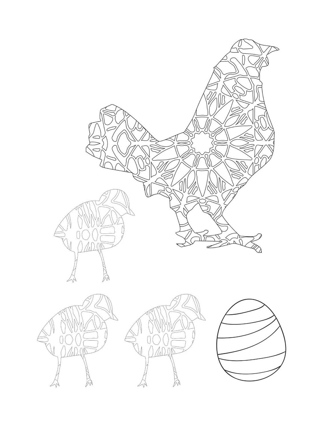 58 Printable Rabbit and Egg Mandala Coloring Pages for Easter, Kid and ...