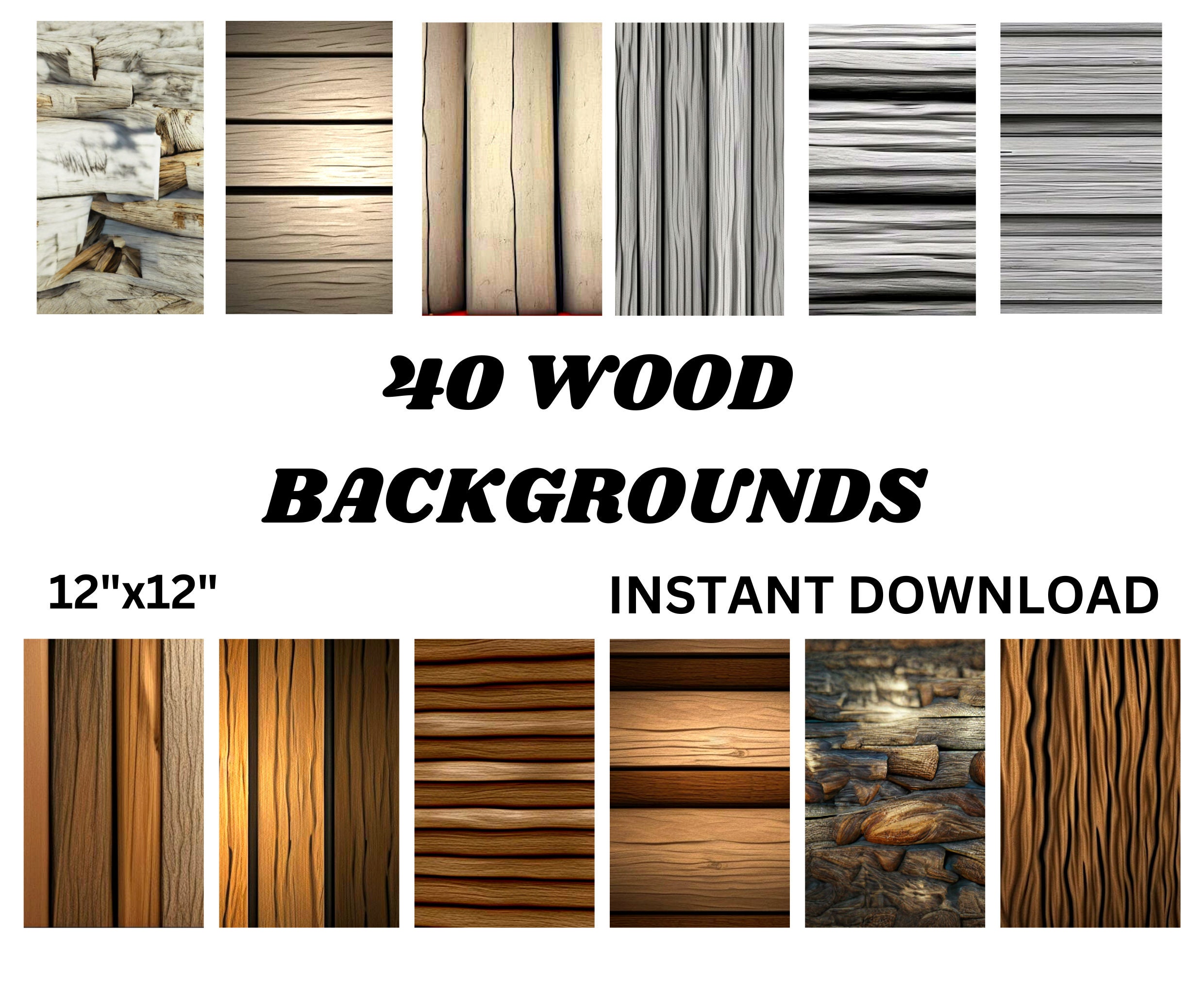 40 Printable Wood Background, Wood Texture Paper, Rustic Wood Digital ...