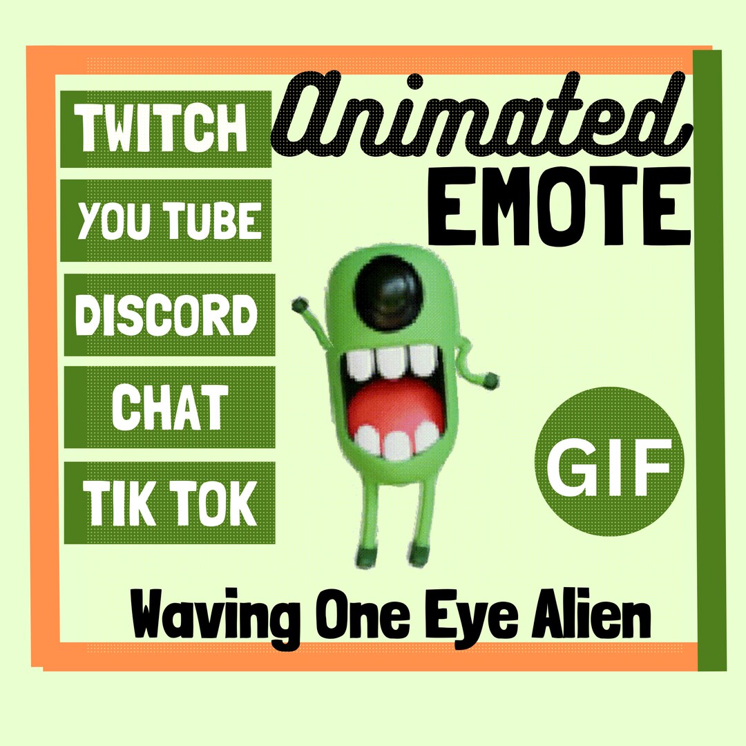 Animated Emote, Waving Alien , Funny Cute Emote, Alien – Twitch, You ...