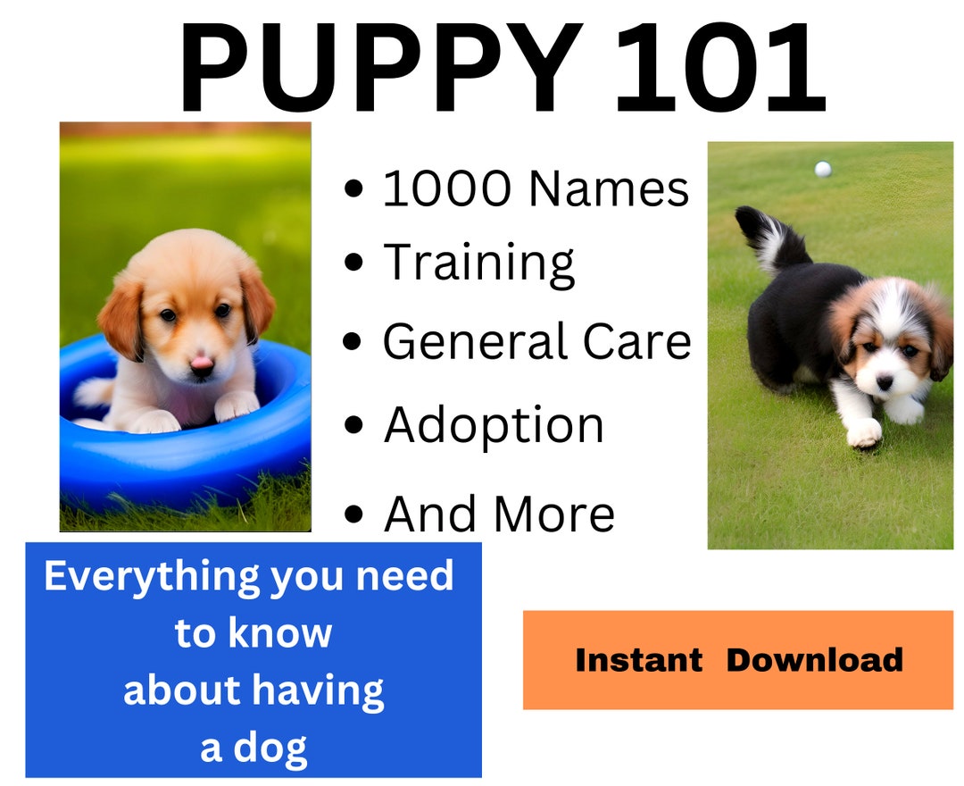 Printable PUPPY 101 - Everything You Need to Know About Having a Dog ...
