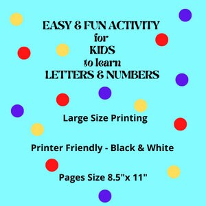 Educational Bingo Game 100 Alphabet & Numbers Cards Printable Preschool ...