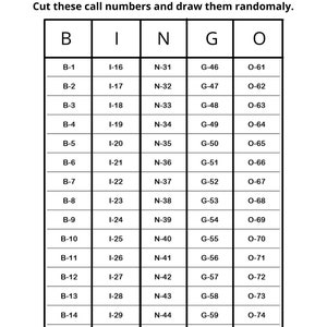 1000 Bingo Cards, Large Print, Bingo Board 1-75 (instant Download PDF ...