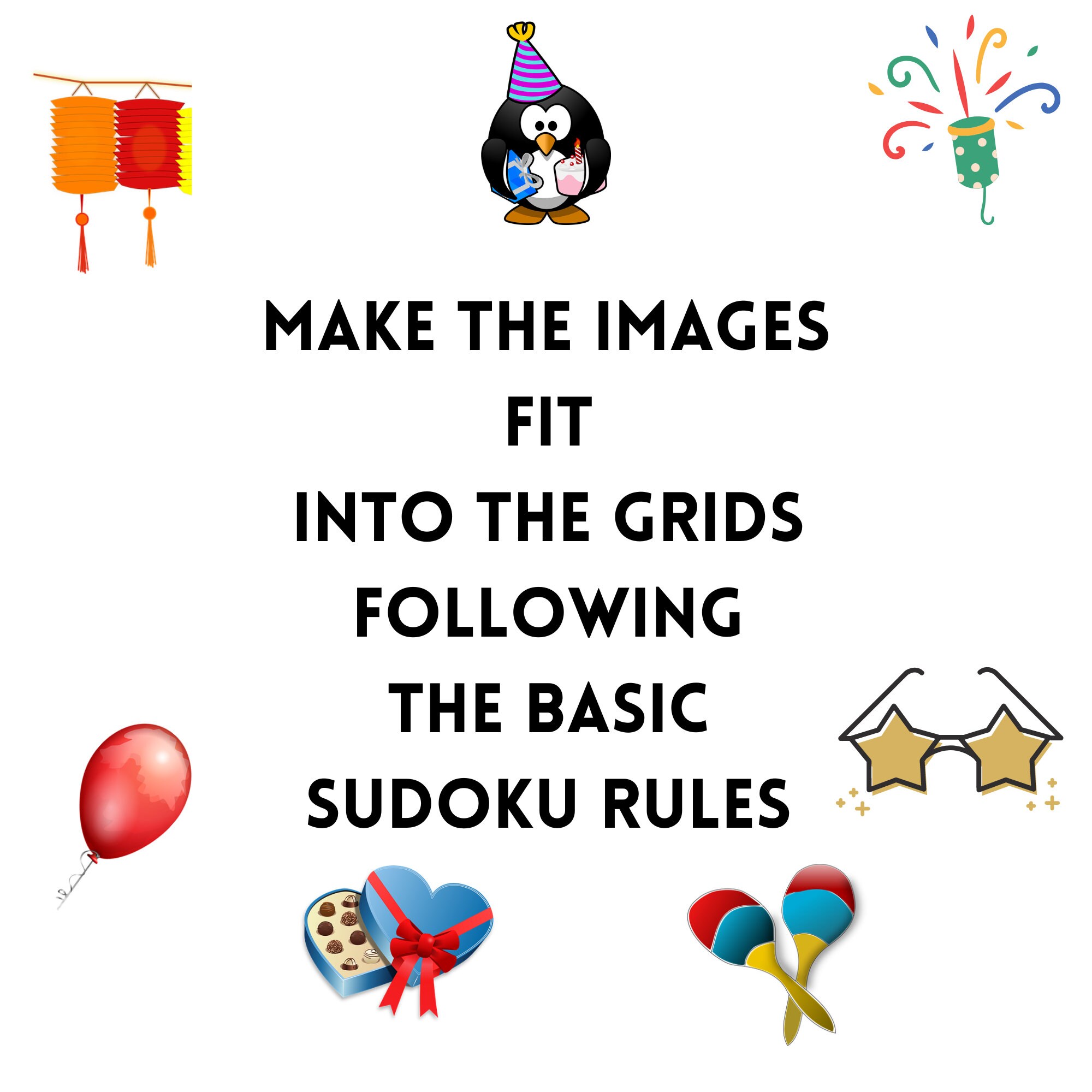 Illustrated Sudoku for Kids Print, Cut, Play Blank Boards & 9 Images ...