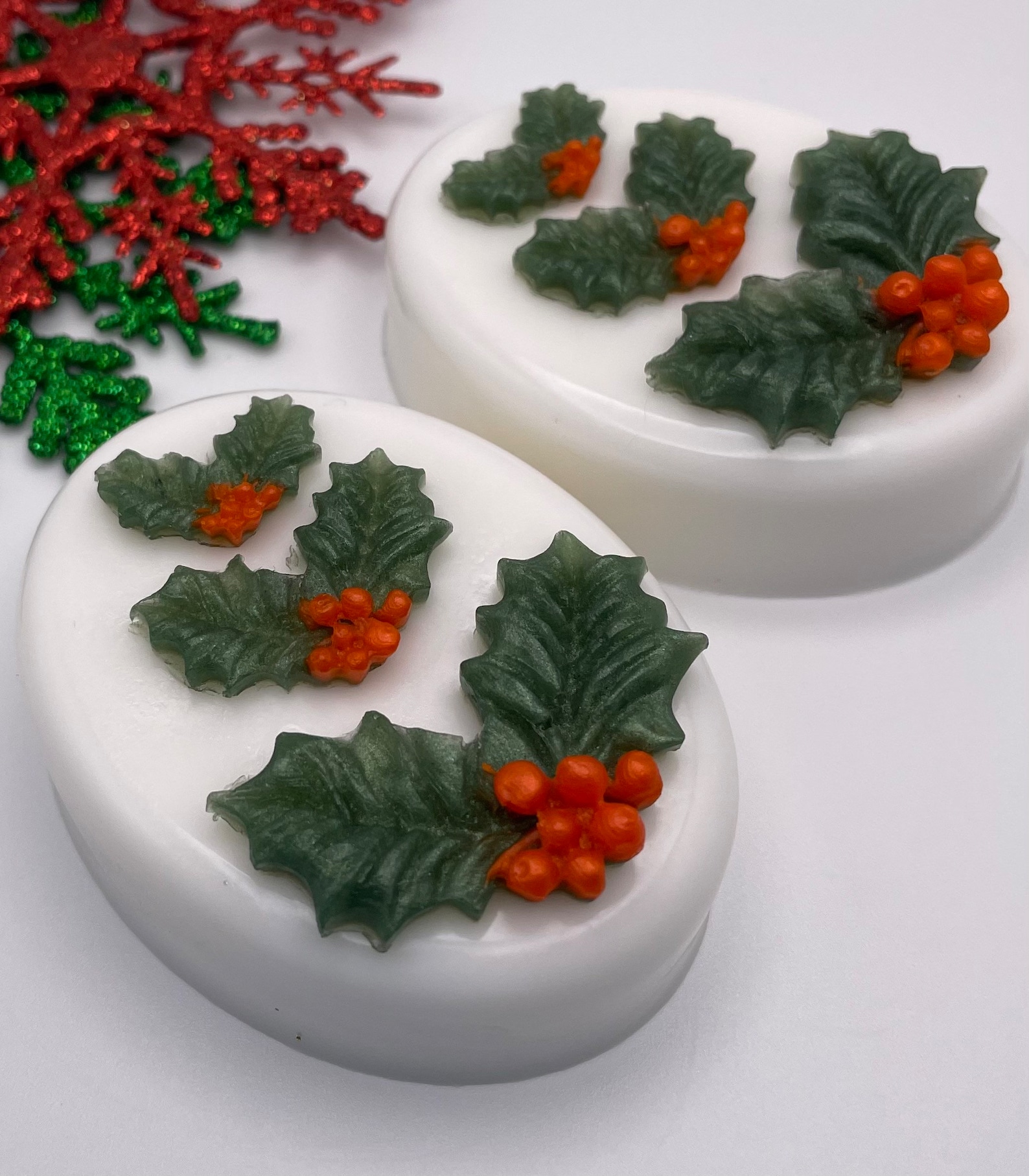 Christmas Holly Berry Goat Milk Soap: Handmade Holiday Soap - Etsy