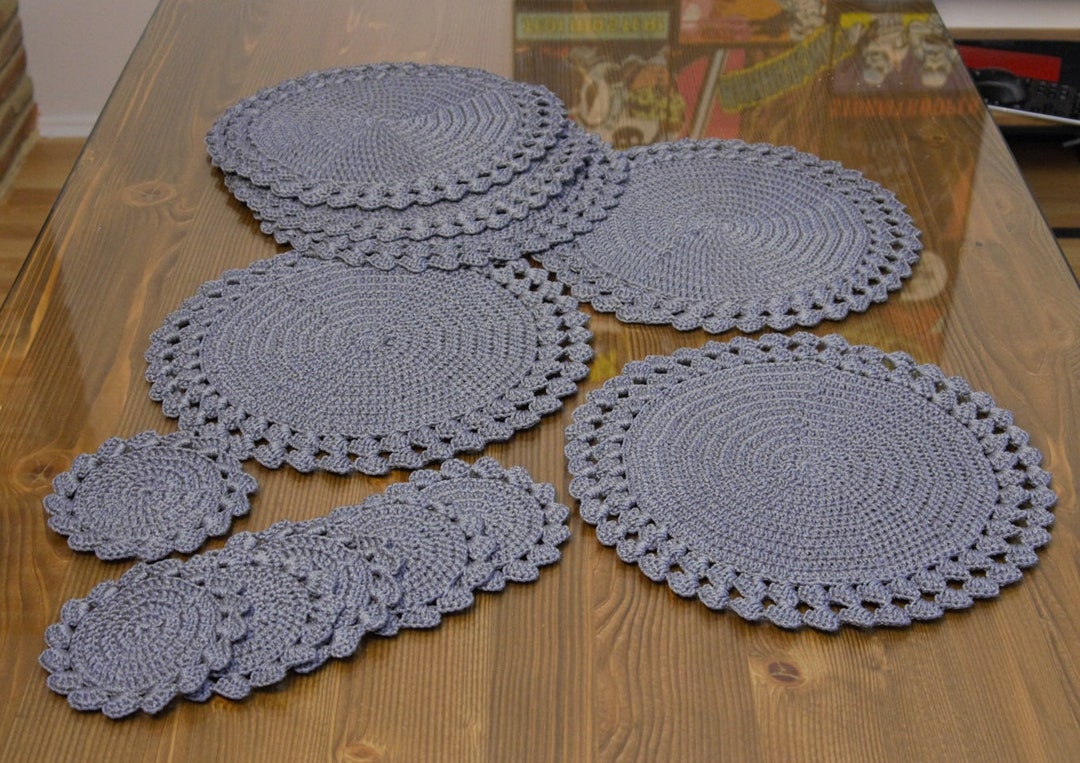 Supla, Crochet Home Decoration , Dinner Plate Mat Set, Kitchen ...