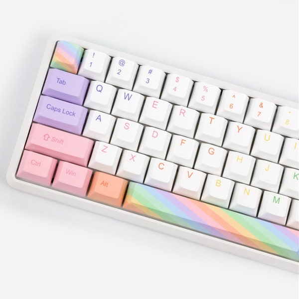 Rainbow Pom Keycaps - Etsy