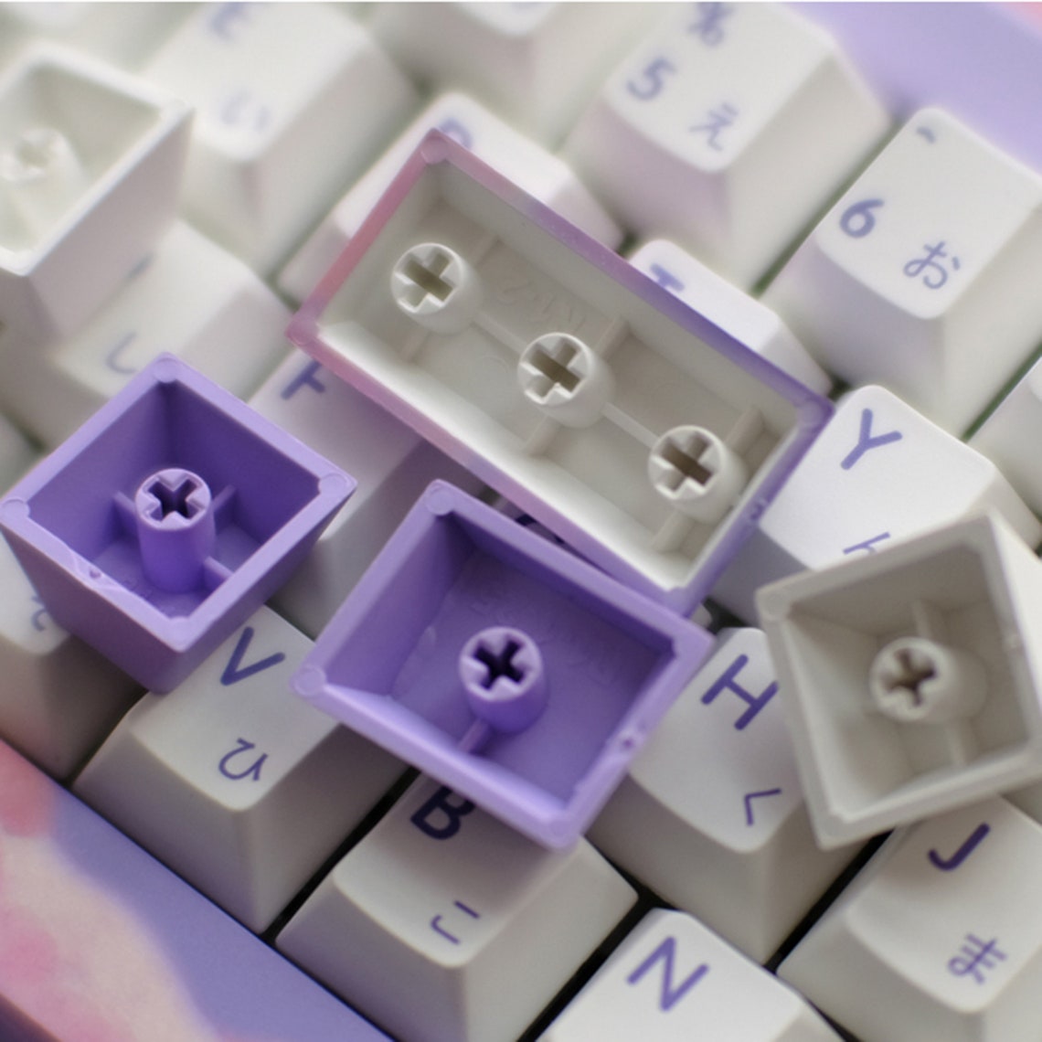 139PCS Sweet Dream Theme Keycaps Set Purple Keycap Set - Etsy