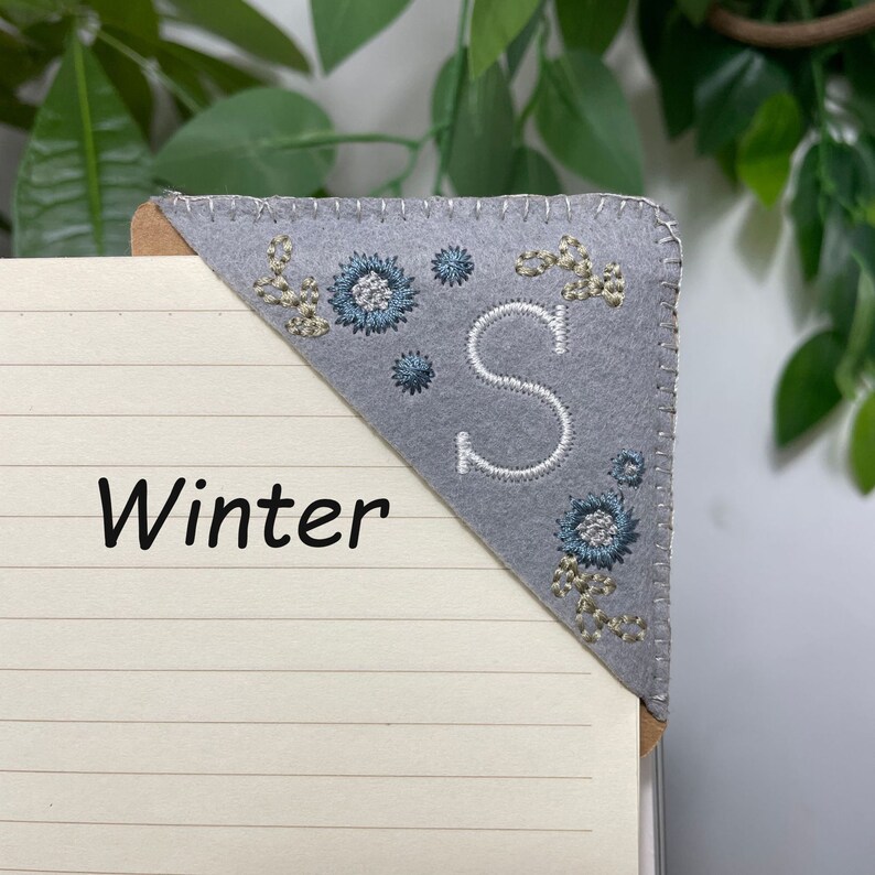 Embroidered Bookmark Cute Flower Embroidery Bookmarks Hand - Etsy