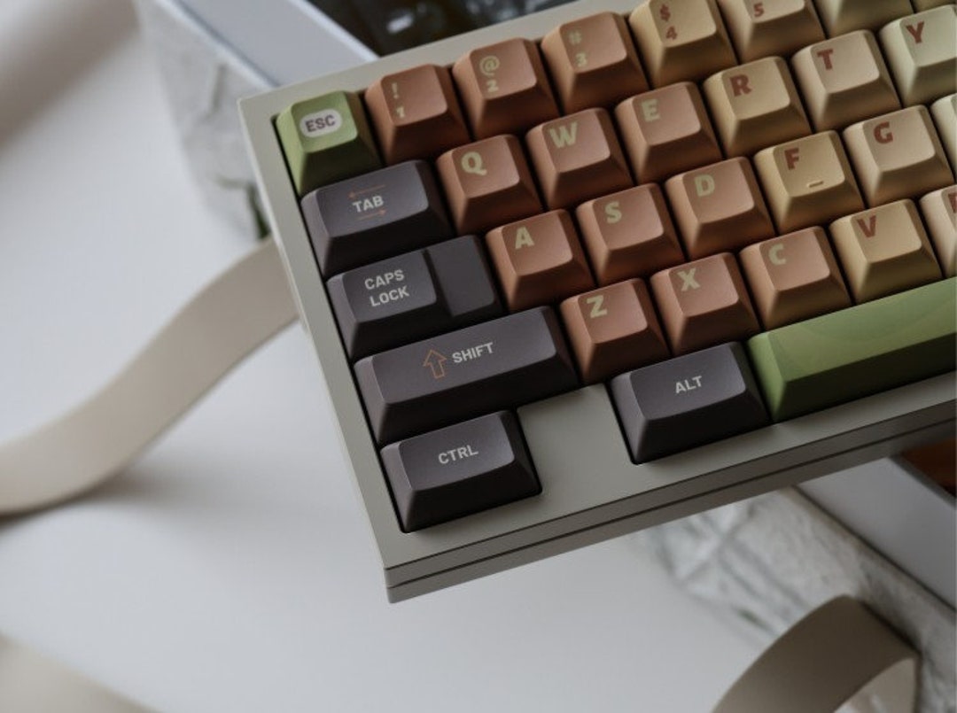 140 Key Matcha Cake Key Cap PBT Heat Sublimated KCA High Mechanical ...