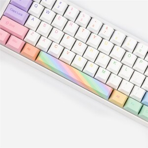 Rainbow Theme Keycaps Set, Cute Keycap Set, Mechanical Keyboard Keycap ...