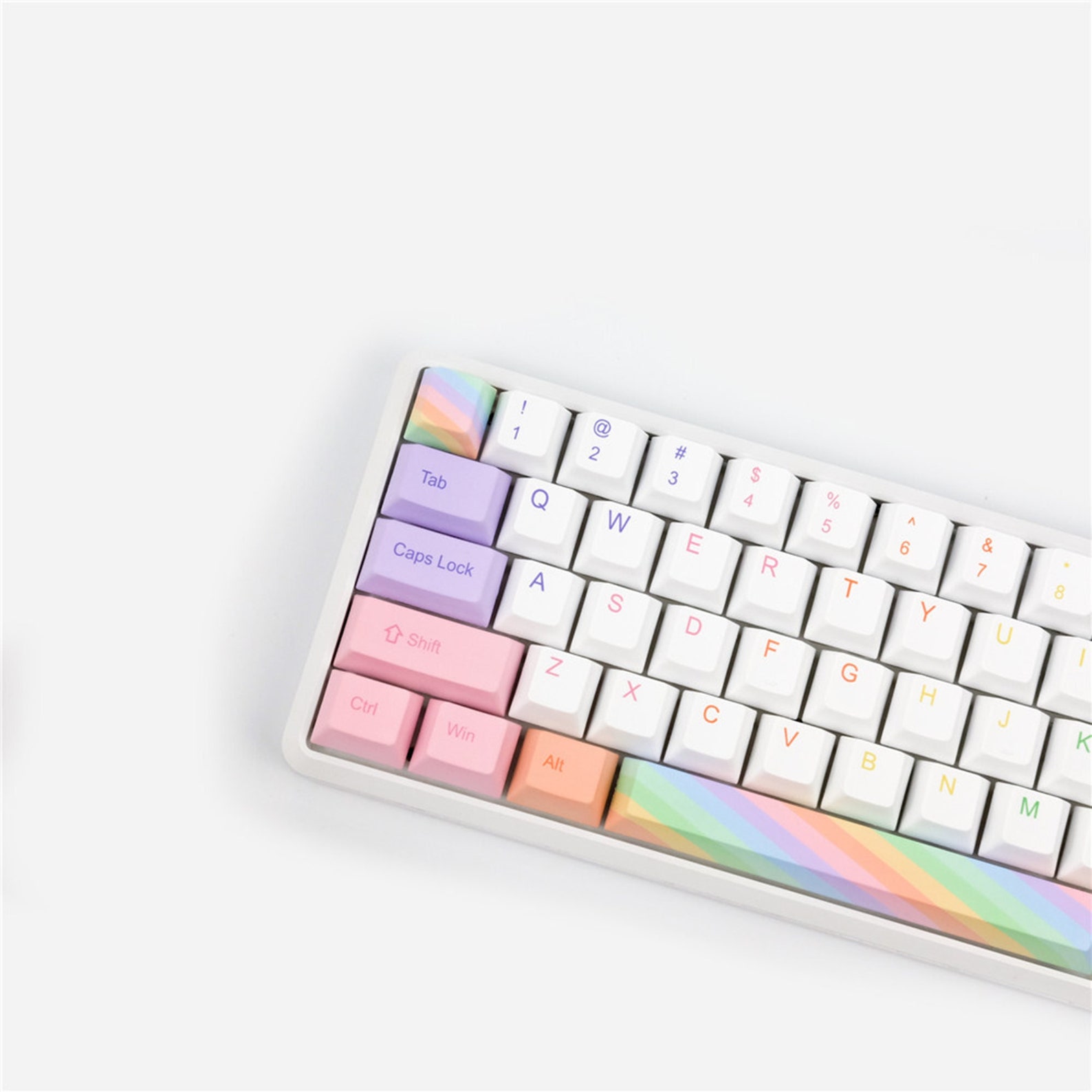Rainbow Theme Keycaps Set Cute Keycap Set Mechanical - Etsy