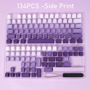 Purple Gradient Theme Keycaps Set Top / Side Print Keycap - Etsy