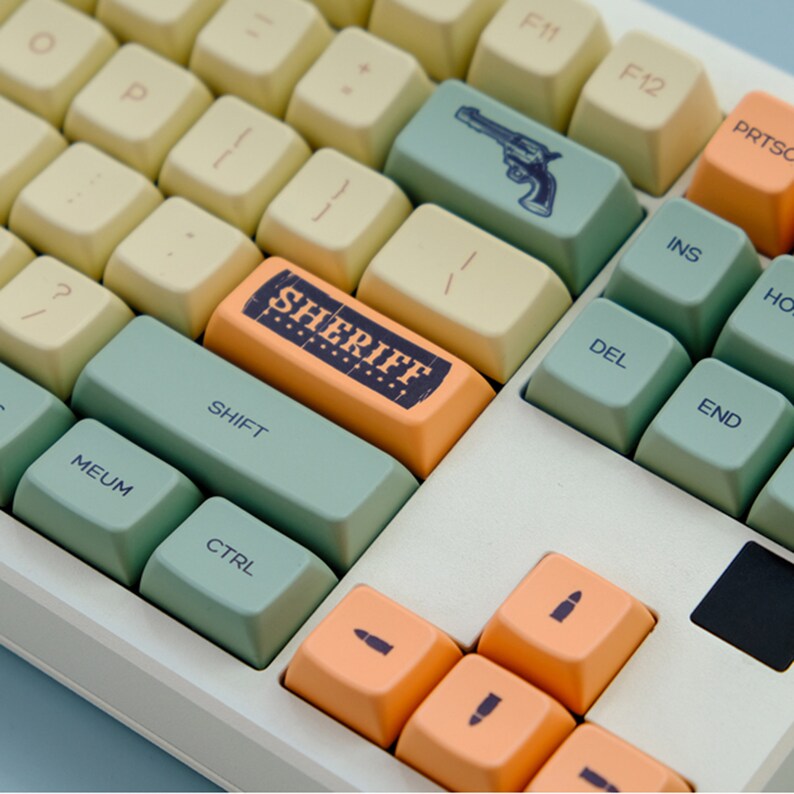 134PCS Cowboy Theme Keycaps Set Mechanical Keyboard Keycap - Etsy