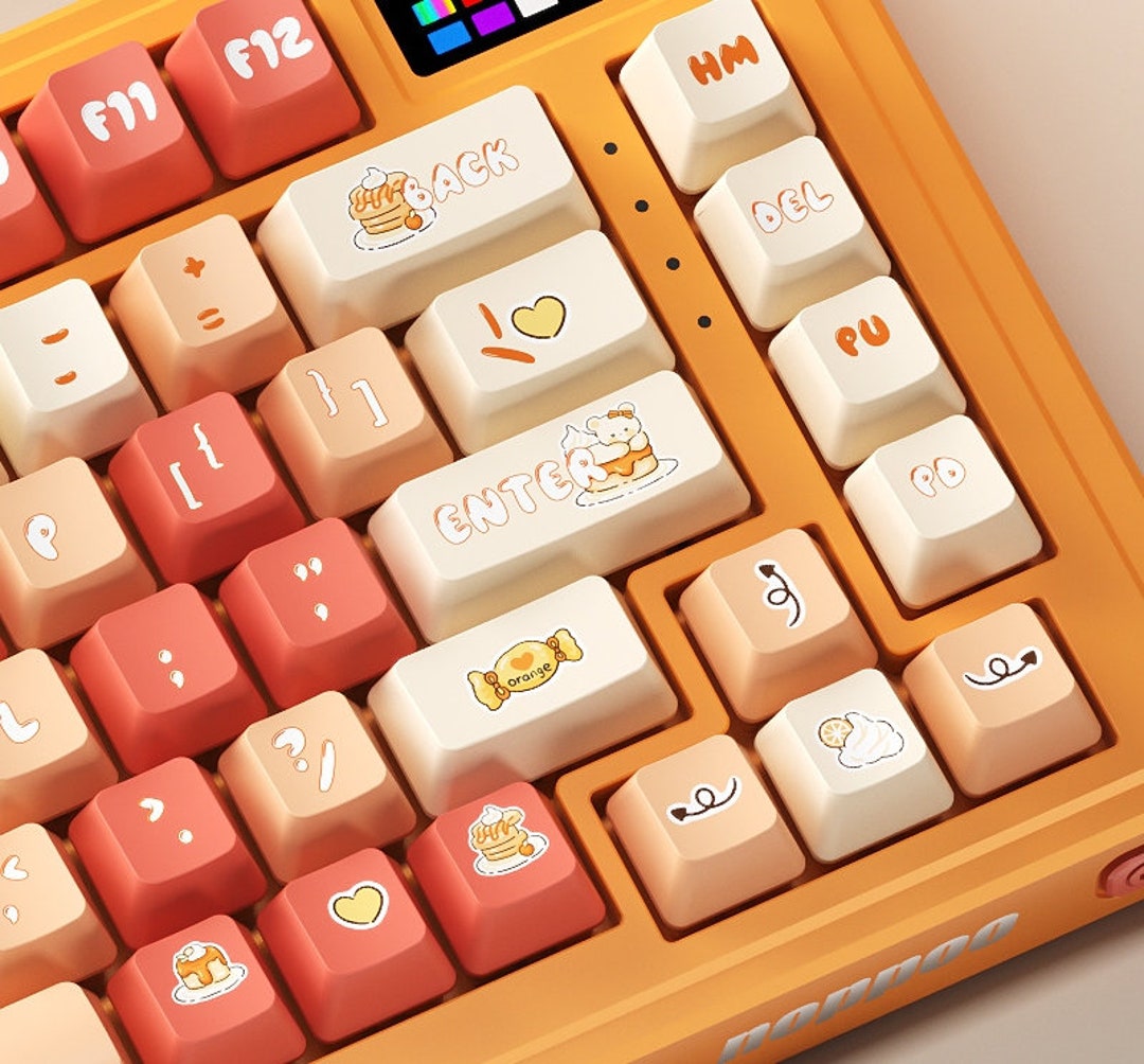 130 Key Orange Soda Theme Mechanical Keyboard Keycap PBT - Etsy