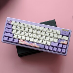 139PCS Sweet Dream Theme Keycaps Set, Purple Keycap Set, Mechanical ...