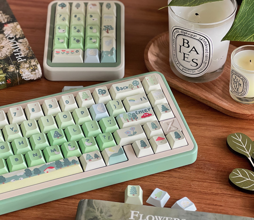 Forest Bird Theme Keycap Original Factory/soa High Five Sided Thermal ...