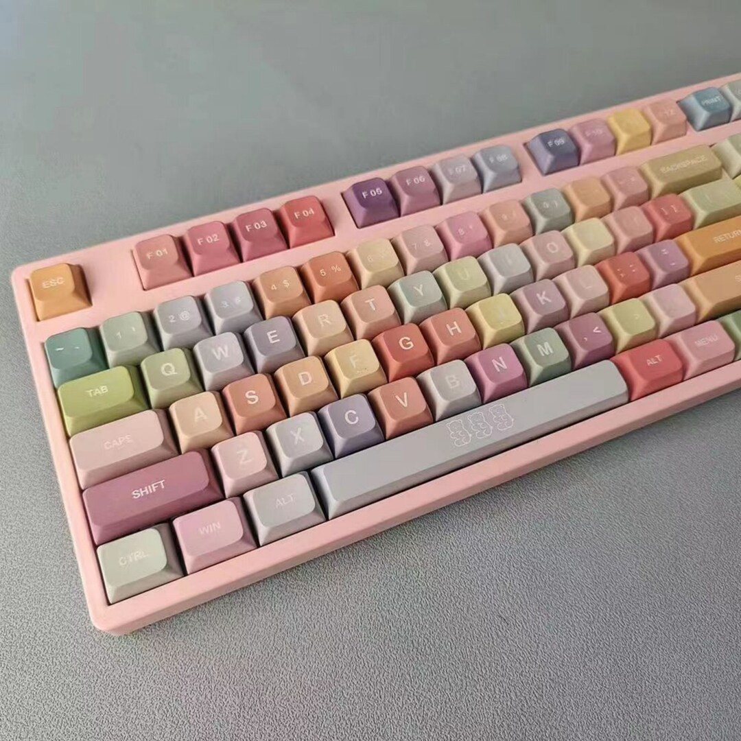 133 peças conjunto de teclas com tema de doces de urso arco-íris fofo ...