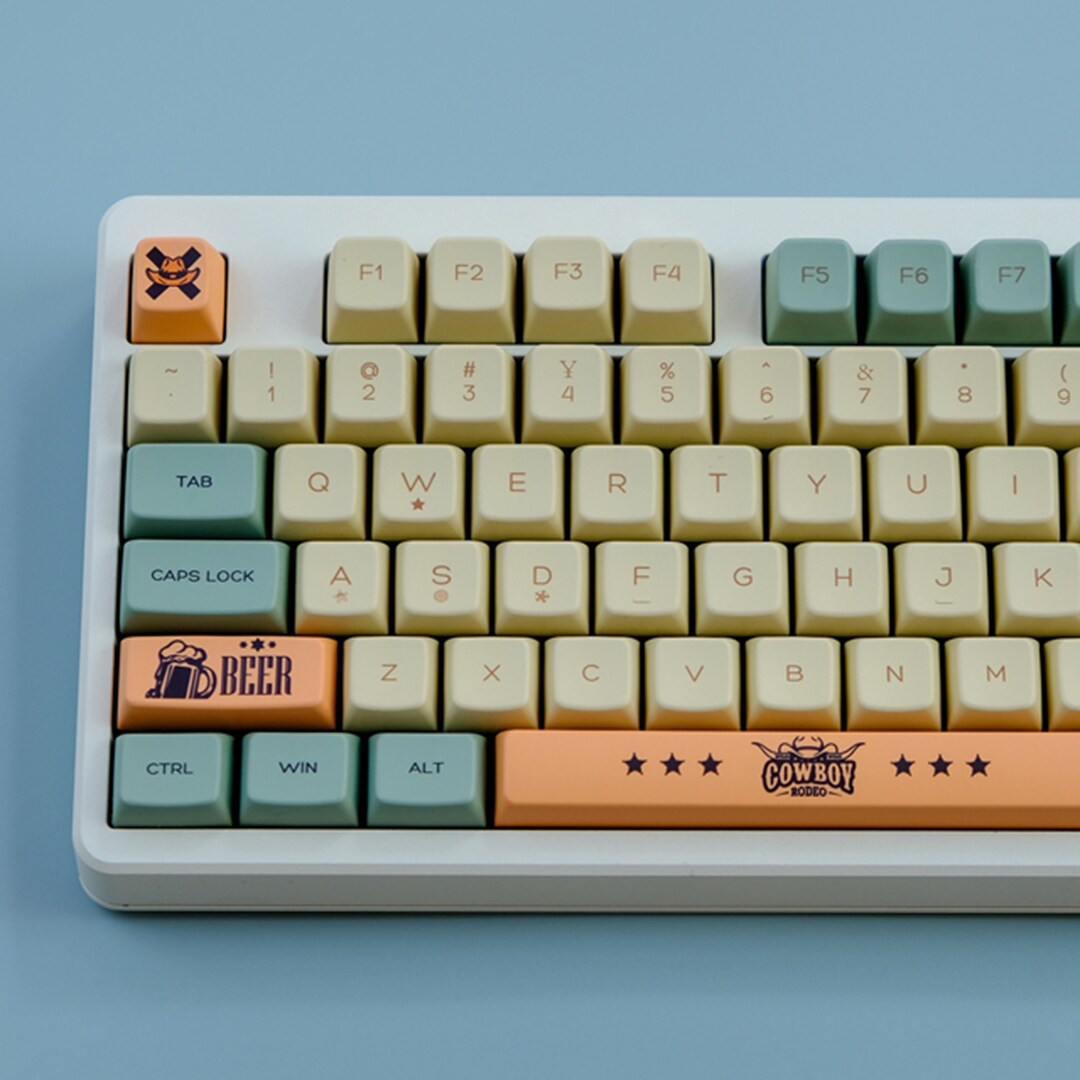 134PCS Cowboy Theme Keycaps Set Mechanical Keyboard Keycap - Etsy