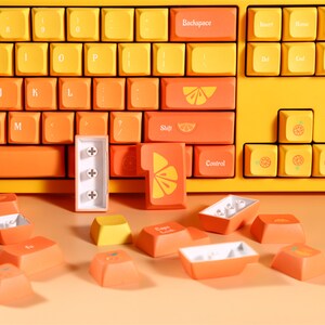 127PCS Orange Theme Keycaps Set, Fruit Keycap Set, XDA Profile Keycaps ...