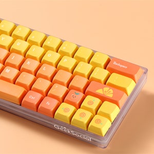 127PCS Orange Theme Keycaps Set, Fruit Keycap Set, XDA Profile Keycaps ...