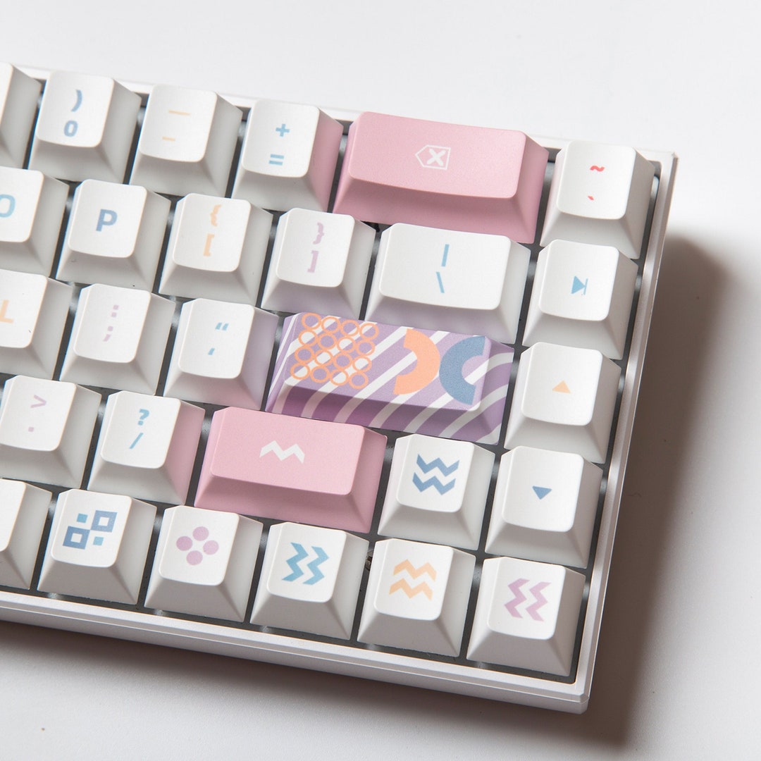 126PCS Pink Keycaps Set, Kawaii Keycap Set, Mechanical Keyboard Keycaps ...