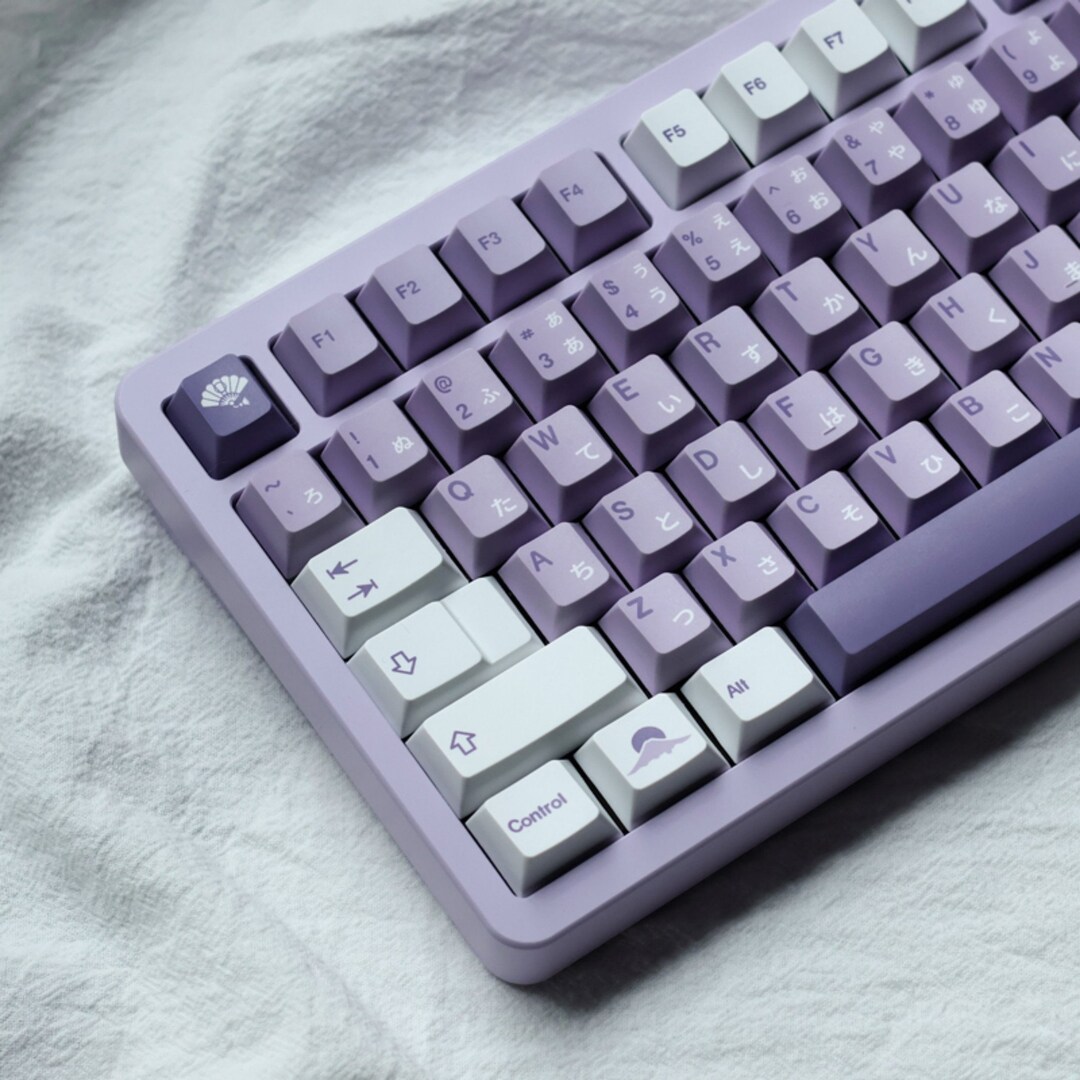 140keys Wisteria Theme Keycap Set,purple Keycap,japanese Keycap,cherry ...