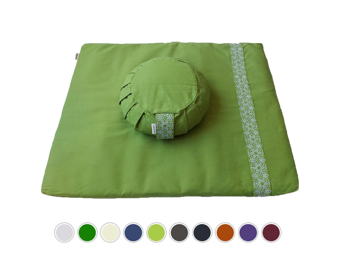 Samarali Meditation Set – Zabuton Mat & Zafu Cushion – 100% Organic ...