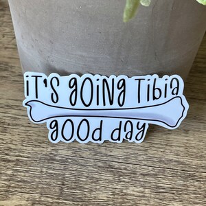 It's Going Tibia Good Day Anatomy Stickers, Funny Anatomy Gifts for ...