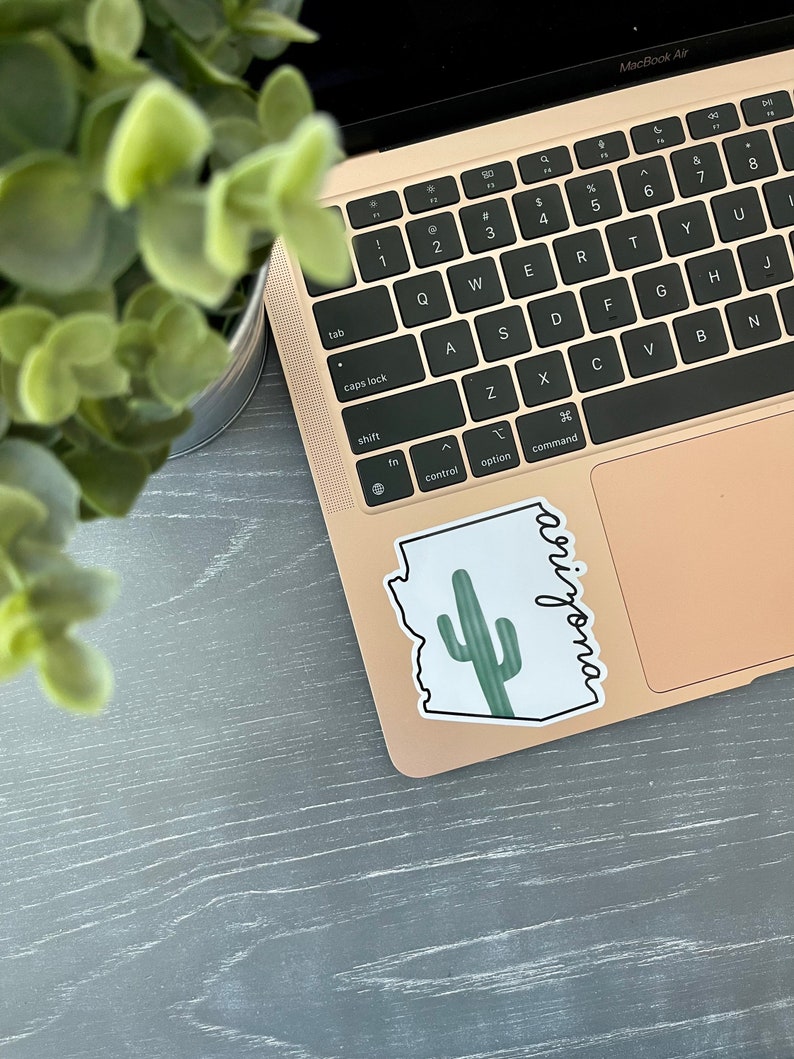 Arizona State Outline Vinyl Sticker, Water Resistant Water Bottle ...