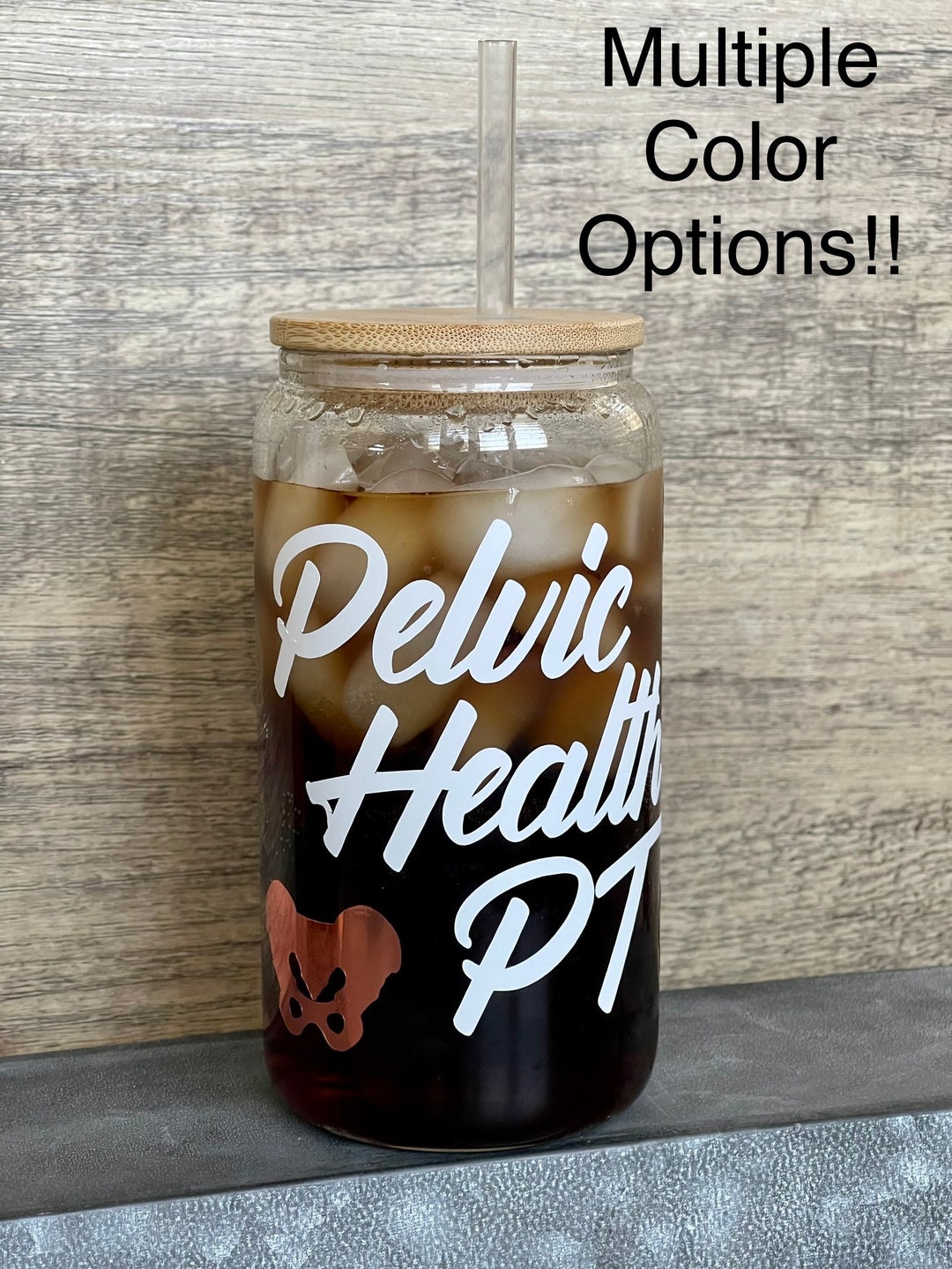 Pelvic Health PT Pelvis Glass Cup, Graduation Gift for PT, Pelvic Floor ...