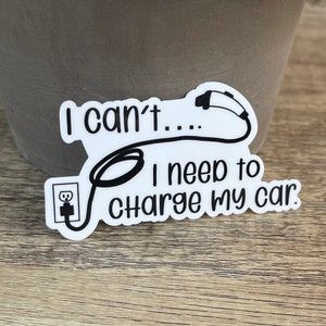 Electric Car Sticker, Funny Electric Vehicle Gift for Him, Introvert ...