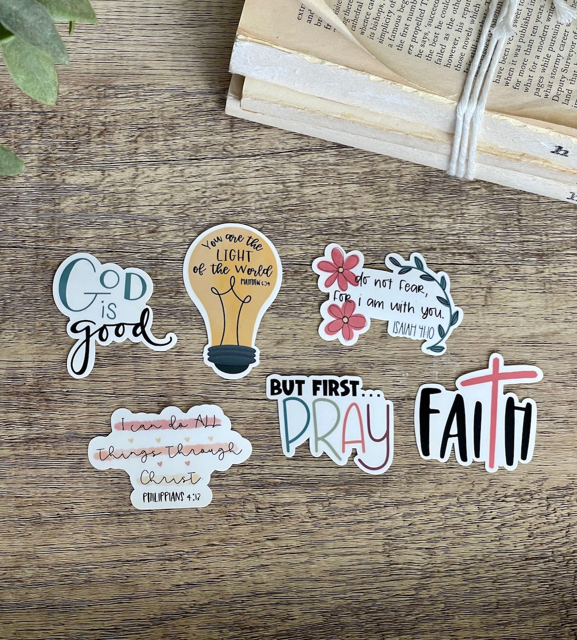 Faith Sticker Pack Water Resistant Vinyl Stickers Christian - Etsy