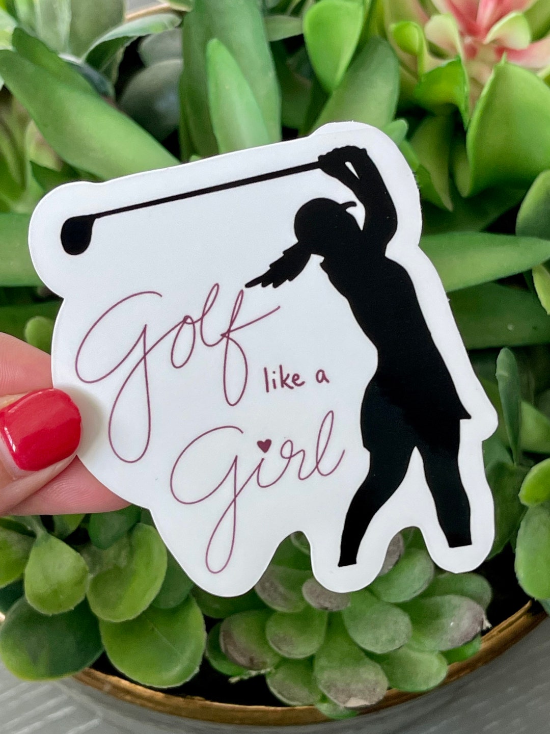 Golf Like a Girl Vinyl Sticker, Water Resistant Water Bottle Sticker ...