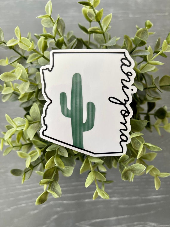 Arizona State Outline Vinyl Sticker Water Resistant Water | Etsy