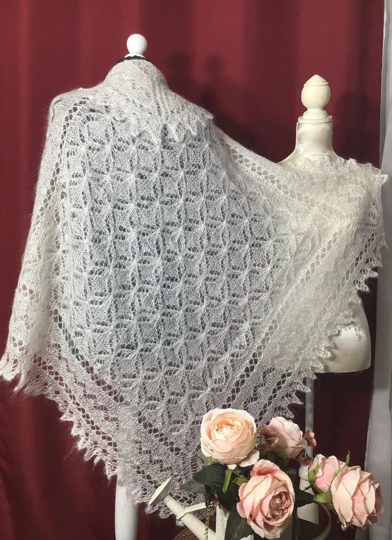 Pañuelo de mohair, bufanda confeccionada con lana de cabra Angora 100% ...