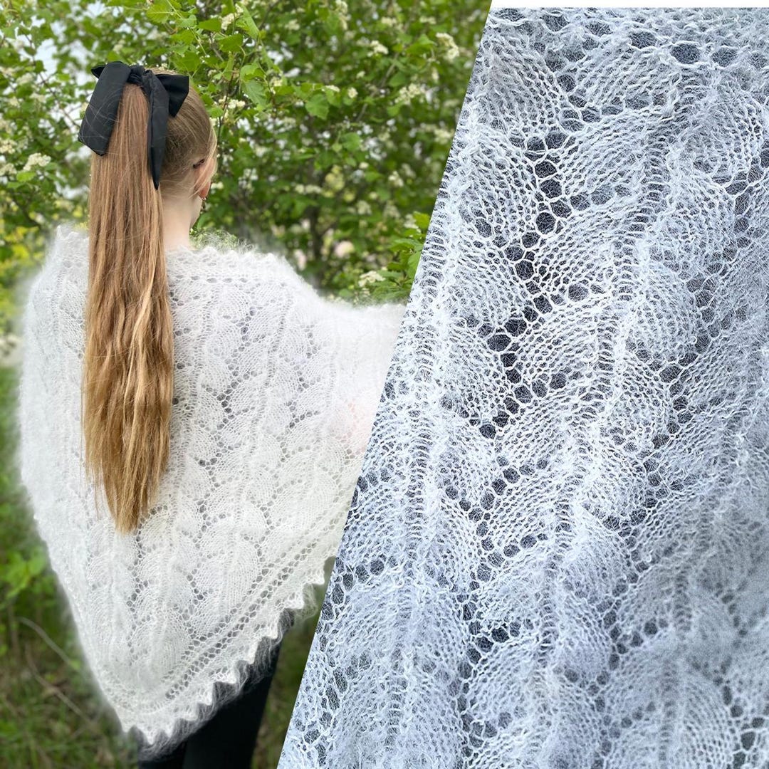 Cloth Scarf Made From 100% Eco Angora Goat Wool, Fluffy, Warm Gift ...