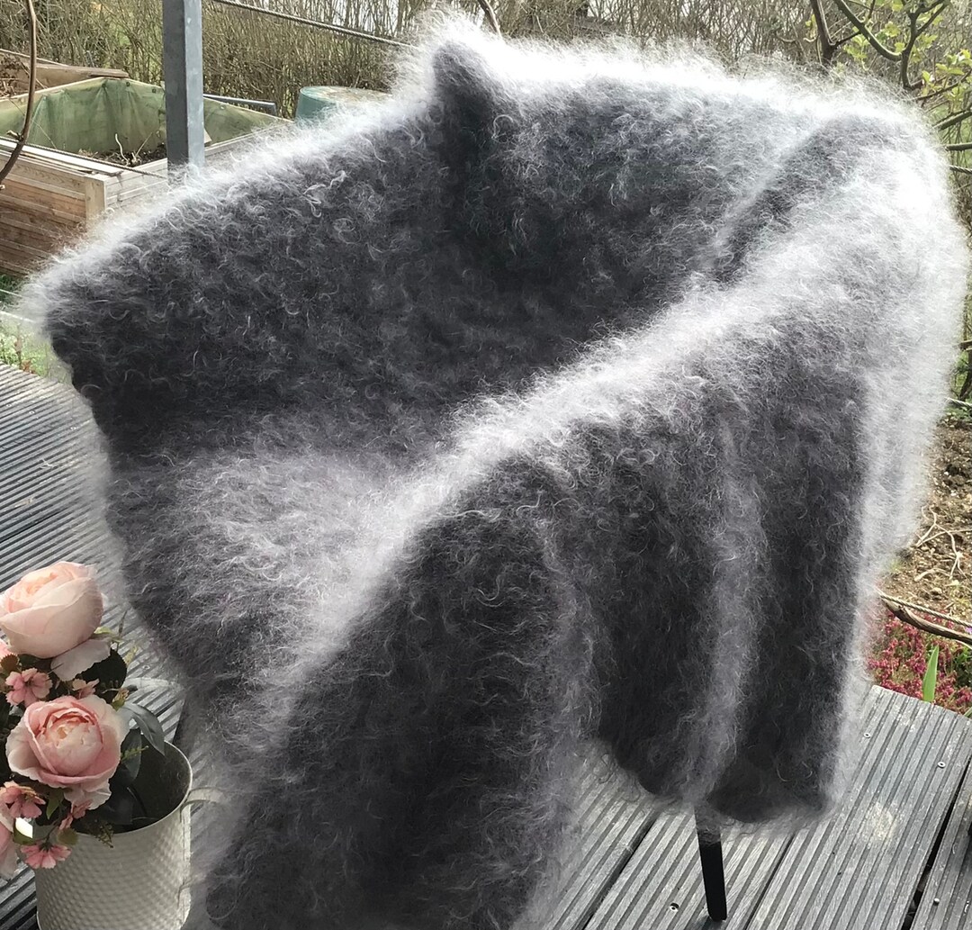 100% Ecological Scarf Made of Angora Wool, Mohair, Warm, Chic - Etsy