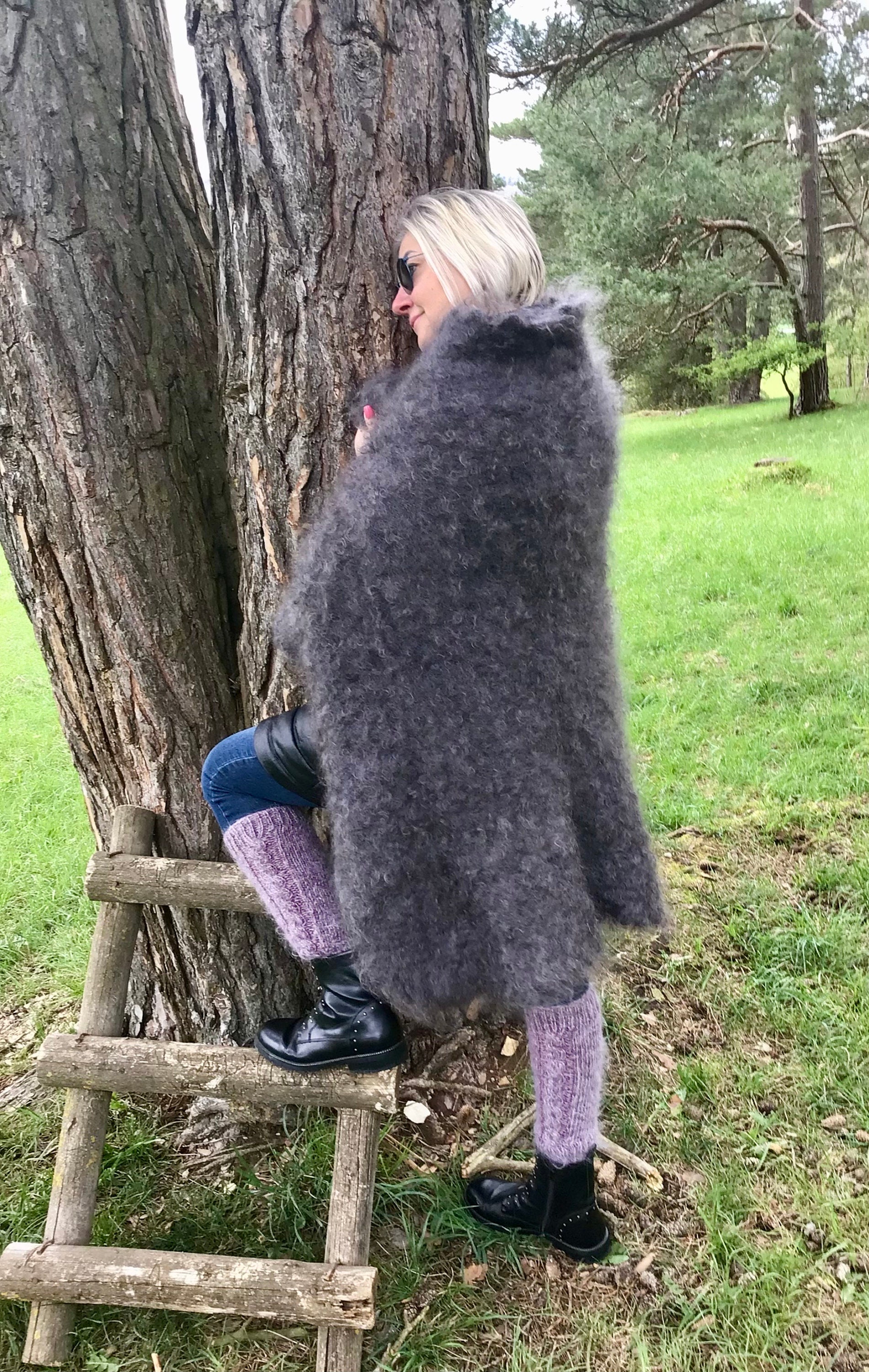 100% Ecological Scarf Made of Angora Wool, Mohair, Warm, Chic - Etsy