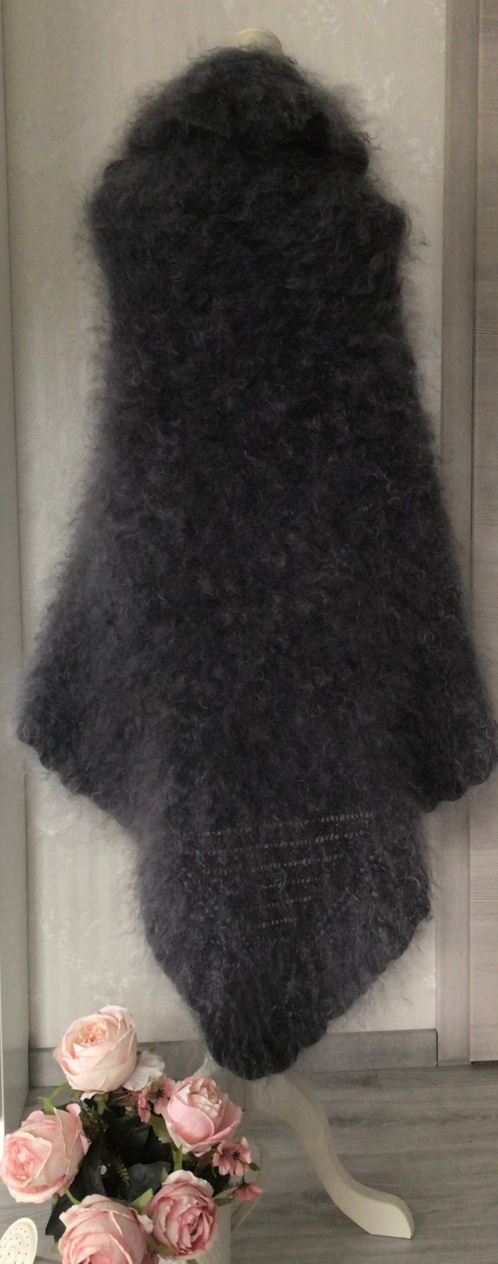 Cloth Scarf Made of 100% Eco Angora Goat Wool, Fluffy Warm Gift ...