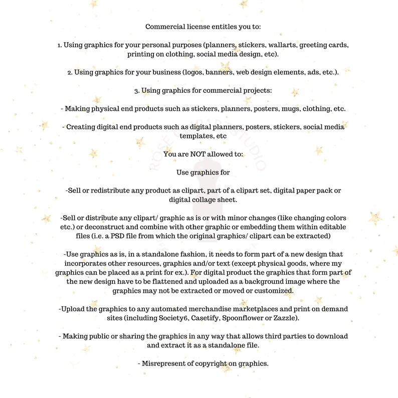 Commercial License - License to Use Unlimited Clipart Graphic Set in ...