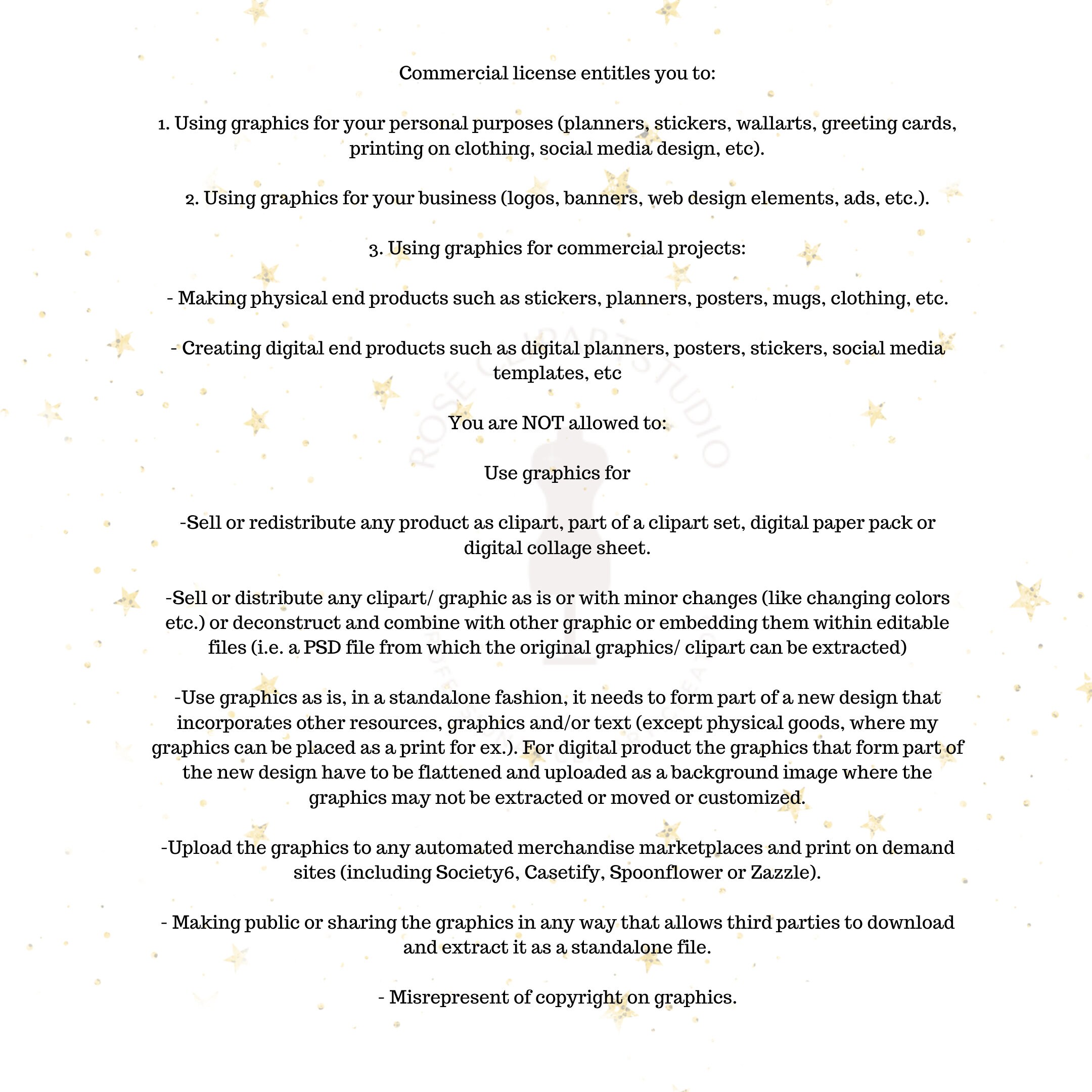 Commercial License - License to Use Unlimited Clipart Graphic Set in ...