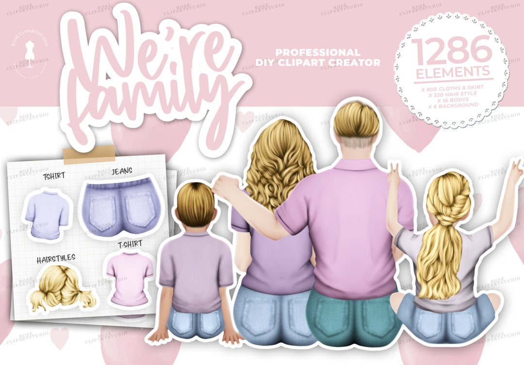 Family Clip Art, Mother Clipart, Parents Clipart, DIY Clip Art, Sitting ...