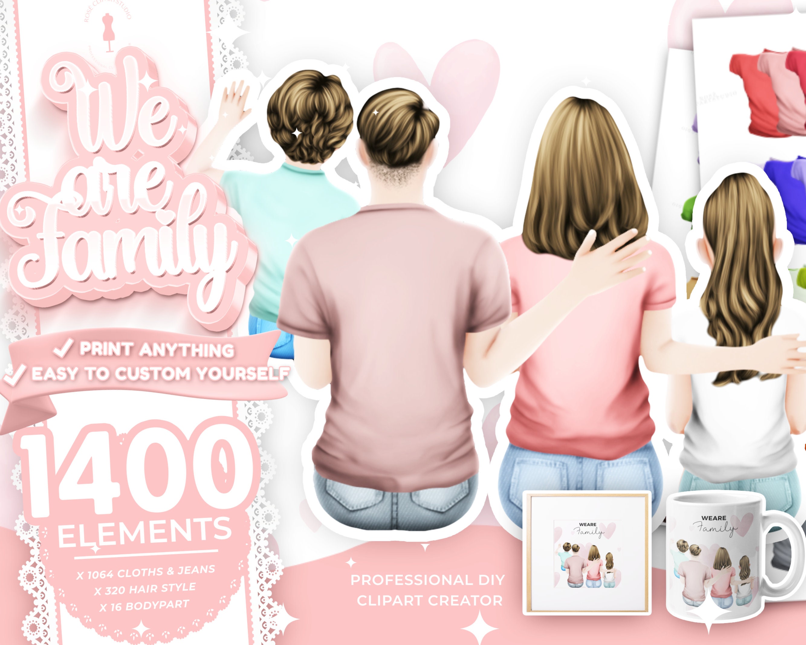 Family Clip Art, Mother Clipart, Parents Clipart, DIY Clip Art, Sitting ...