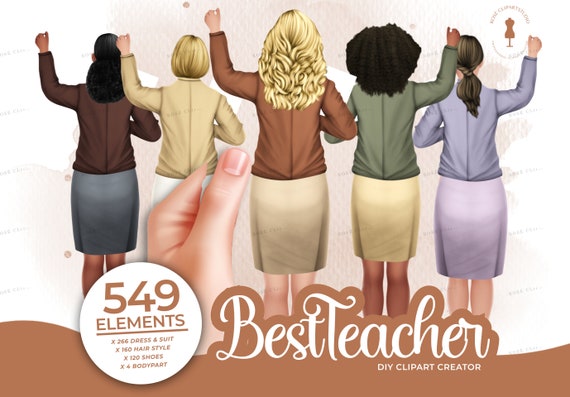 Best Teacher School CLIPART Back to School Classroom Clipart | Etsy