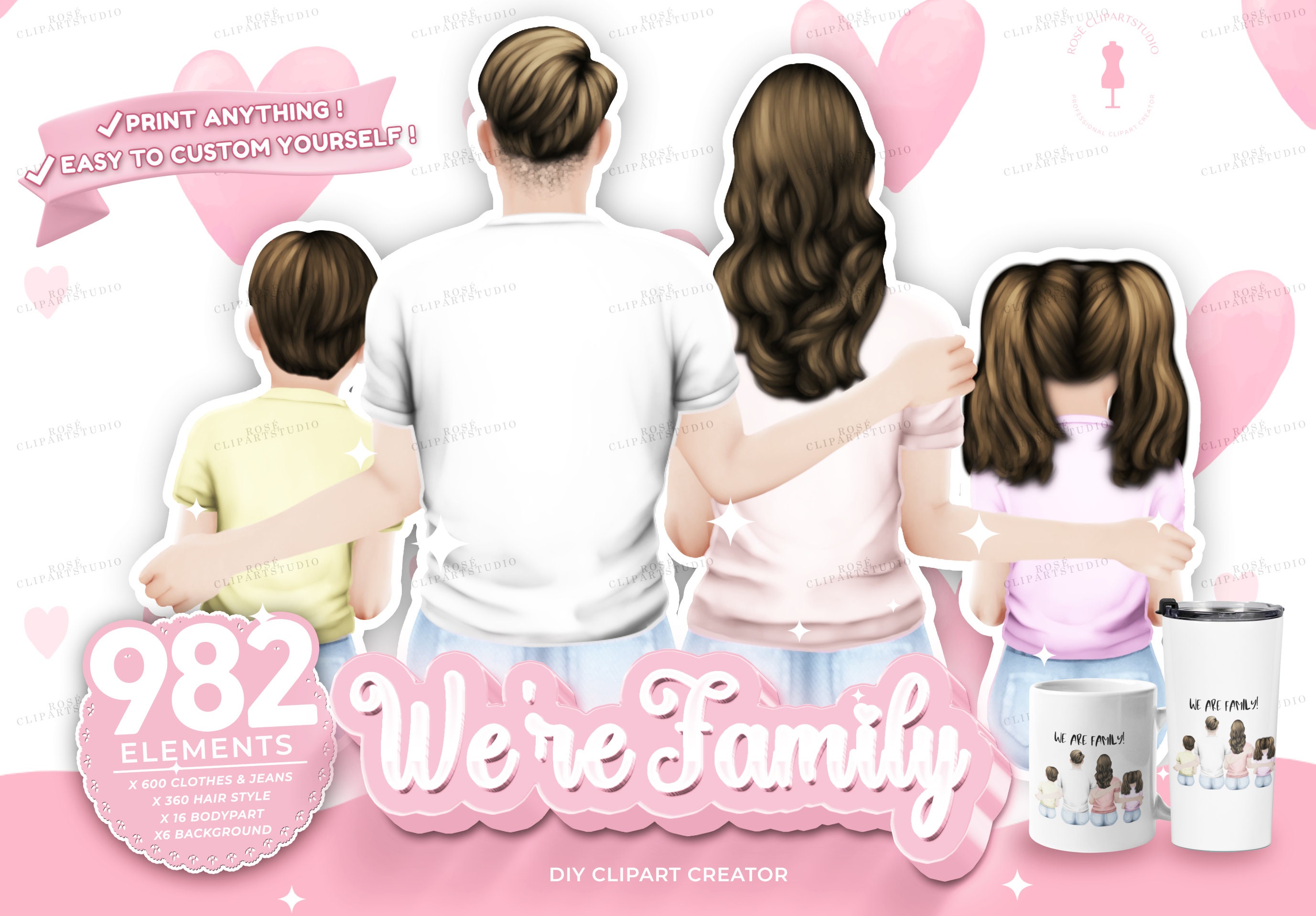 Family Clip Art, Mother Clipart, Parents Clipart, DIY Clip Art, Sitting ...