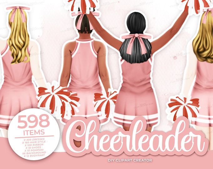 Cheerleaders Clipart: "girls Clipart" Watercolor Girls Best Friends ...