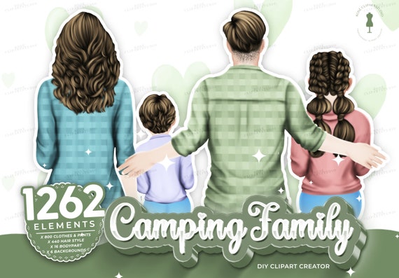 Camping Family Clip Art Autumn Clipart Parents Clipart DIY - Etsy