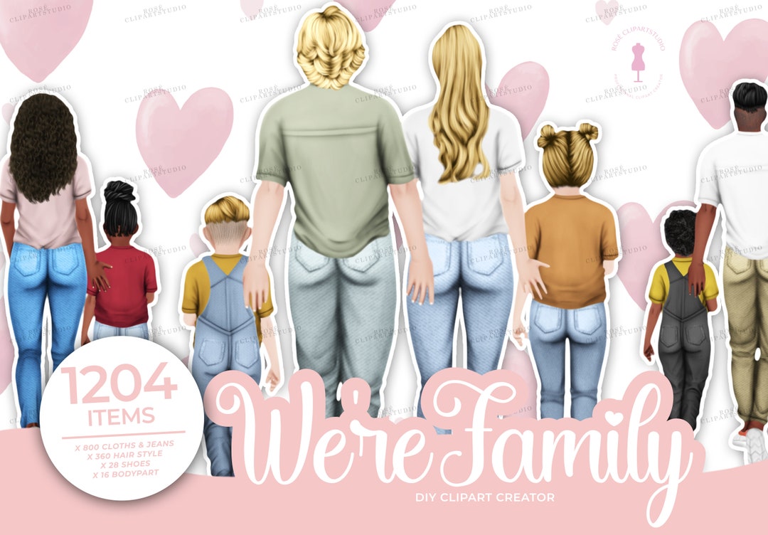 Family Clip Art, Mother Clipart, Parentsclipart,diy Clip Art,walking ...