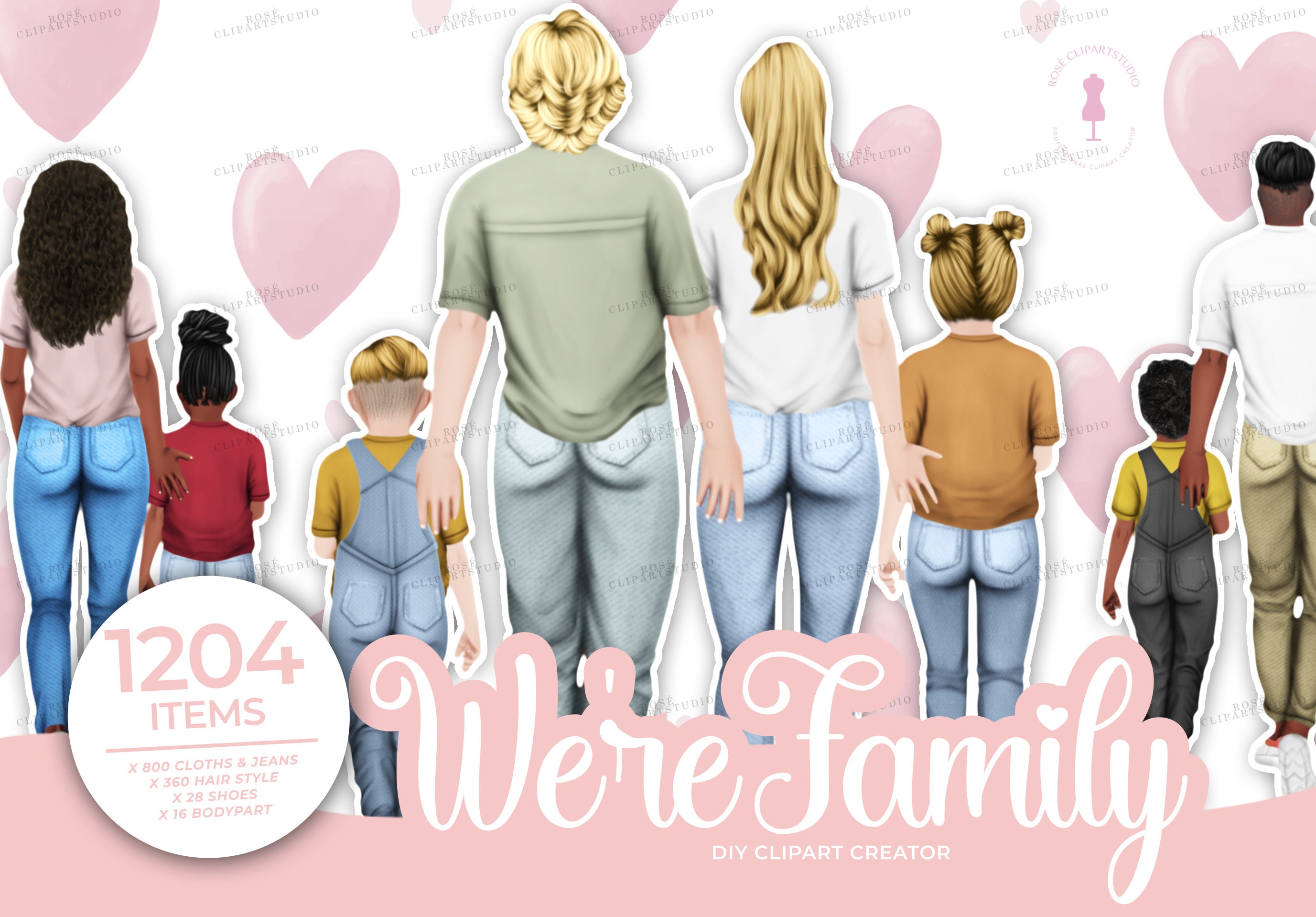 Family Clip Art, Mother Clipart, Parentsclipart,diy Clip Art,walking ...